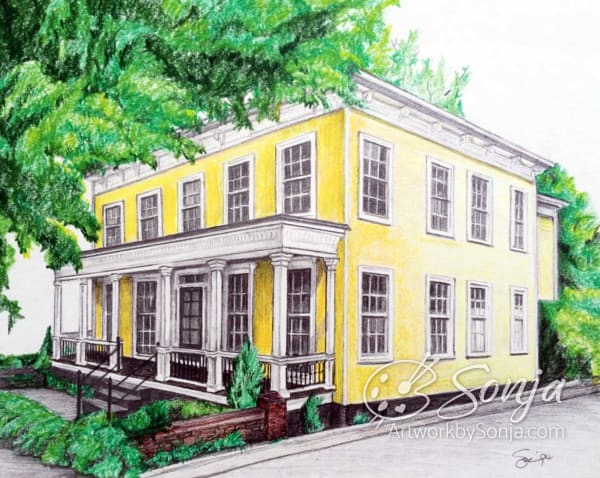 Historic House Fredericksburg, VA Portrait by Sonja Petersen | Artwork ...