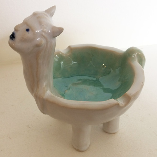 Blue pool lady dish by Nell Eakin | Artwork Archive
