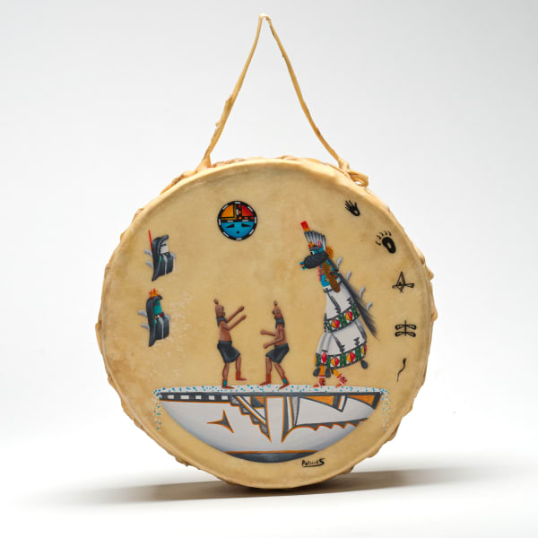 Patrick Sanchez, Painted Drum from the collection of The Museum of Zuni ...