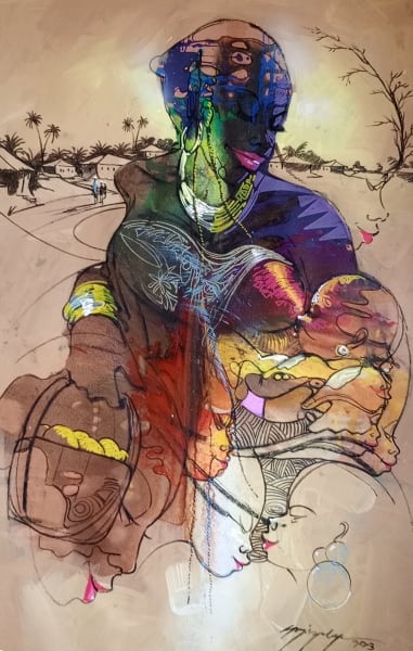 Mother and child series by Soji yoloye | Artwork Archive