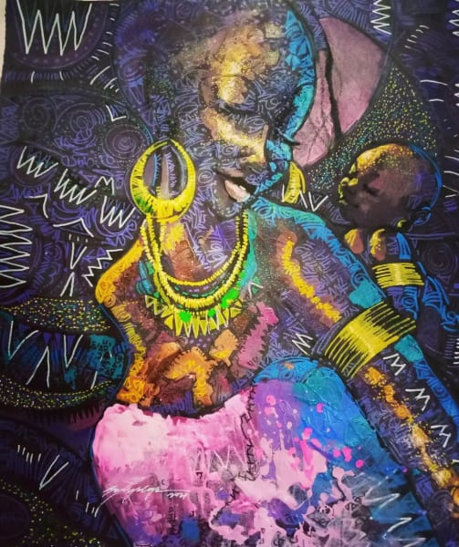 Mother and child series by Soji yoloye | Artwork Archive