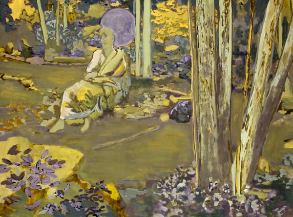 Seated man thinking only the most inane thoughts by Chris Pavlik | Artwork Archive