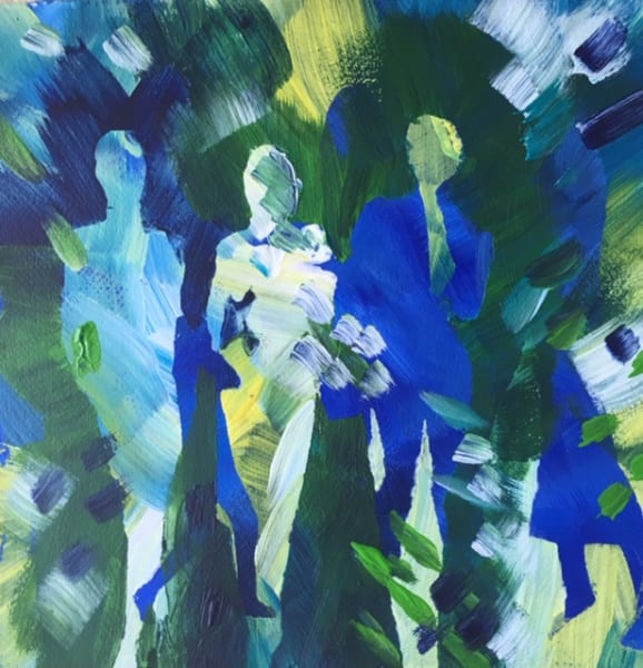 Drei Musen im Blaetterwald by Ulrike Haupt | Artwork Archive