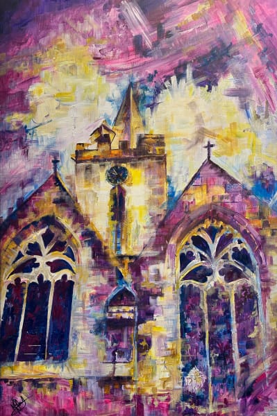 Town church front view by michelle | Artwork Archive