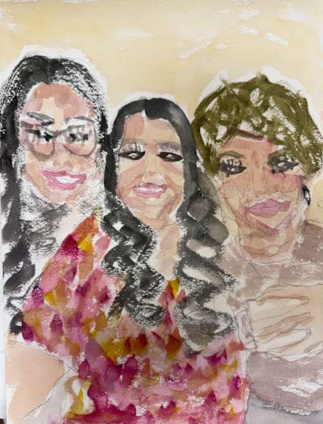 Coffee with the Girls (Non-Dominant Hand Art) by Shelley Crouch ...