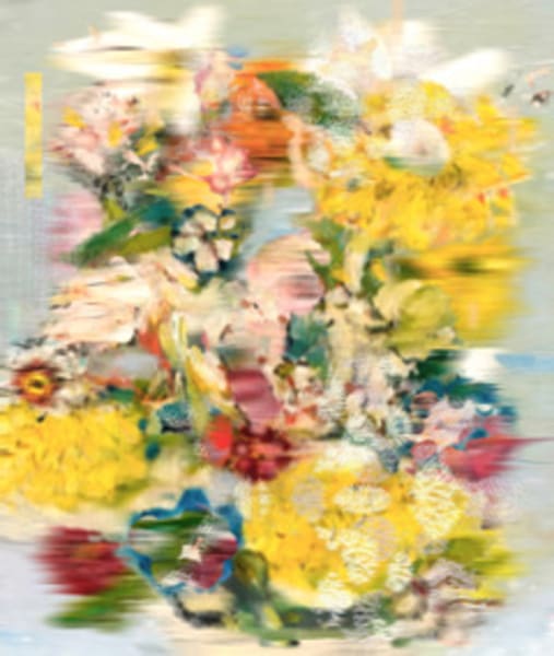 Porcelain Flowers/Yellow II from the collection of Perry Lawson Fine ...