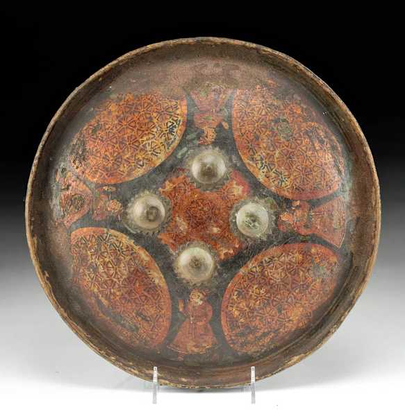 18th C. Indo-Persian Leather Dhal Shield from the collection of ...