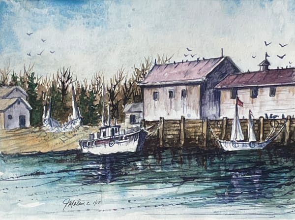 Shoreline with Boat from the collection of Sandy Boyd | Artwork Archive