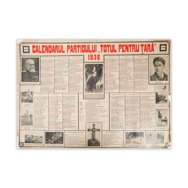 Calendarul Partidului „Totul pentru tara” from the collection of M Art ...