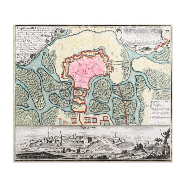 Map of the Timisoara fortress from the collection of M Art Museum ...