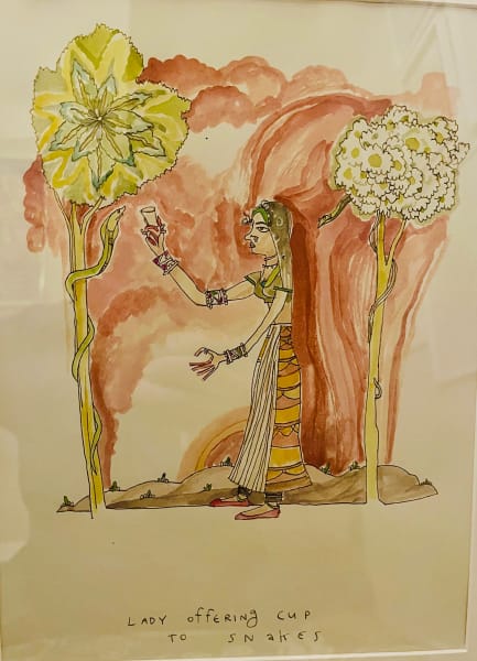 Mughal Miniature “Lady and Snakes” from the exhibition Mostly Harmless ...