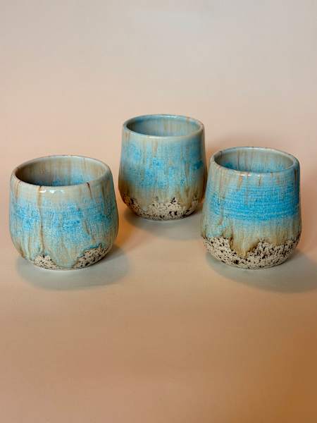 Robin's Egg Wine Cups from the collection of Palette of Roses Art ...