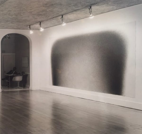 "Re-Entry" Charcoal Cross-Hatch Drawing on Canvas 1970s Jack Scott from ...