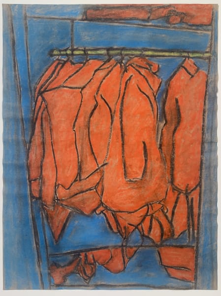 1960s "Coats" Pastel Drawing Edith Isaac-Rose from the collection of ...