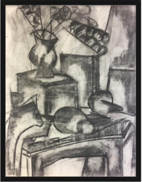 1950's Charcoal Still Life Henry Woon from the collection of MGH ...