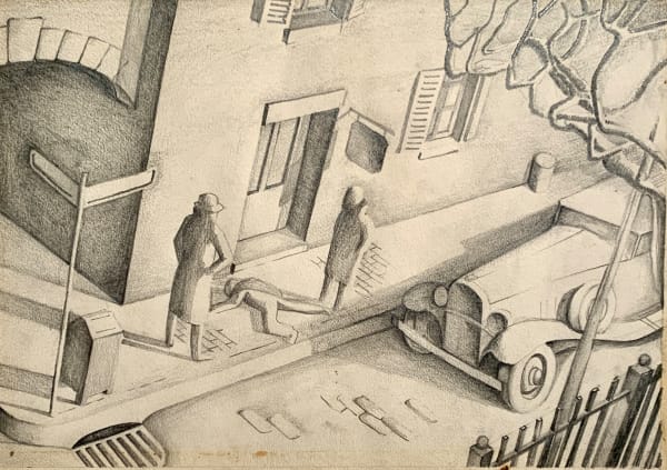 "Crime Scene" from the collection of MGH Discovered Art | Artwork Archive