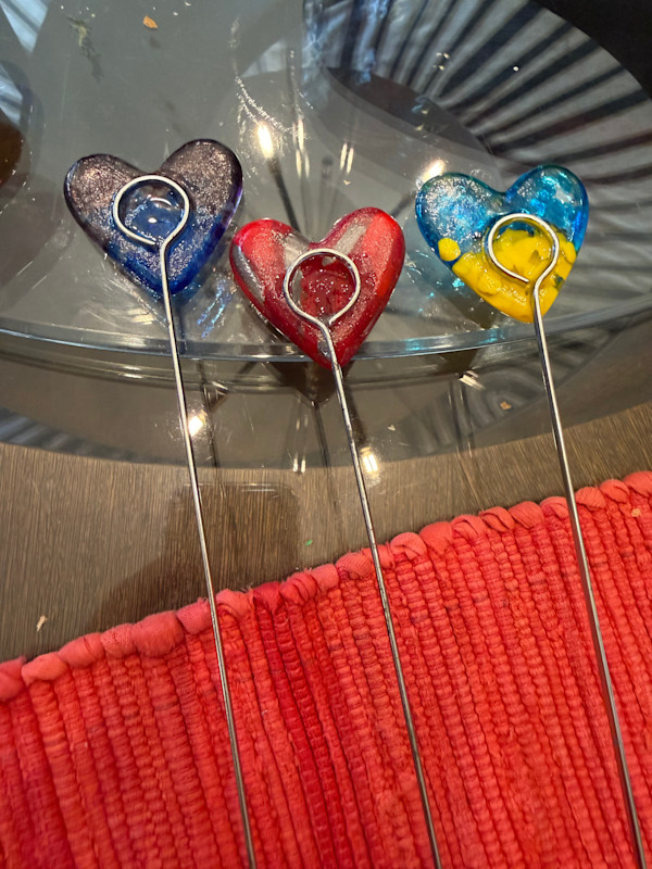 2" January 2026 Reds Pocket Heart 7 Plant Stake by Candice Treat Murphy ...