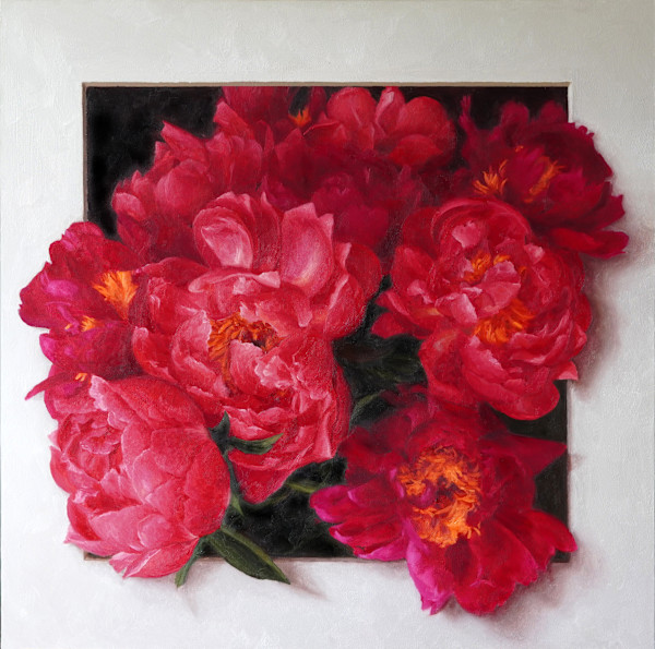 Peonies in a Blue Jar by Julie Tsang Kavanagh | Artwork Archive