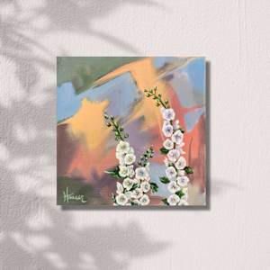 Dawn Hollyhocks by Sam Hauser | Artwork Archive